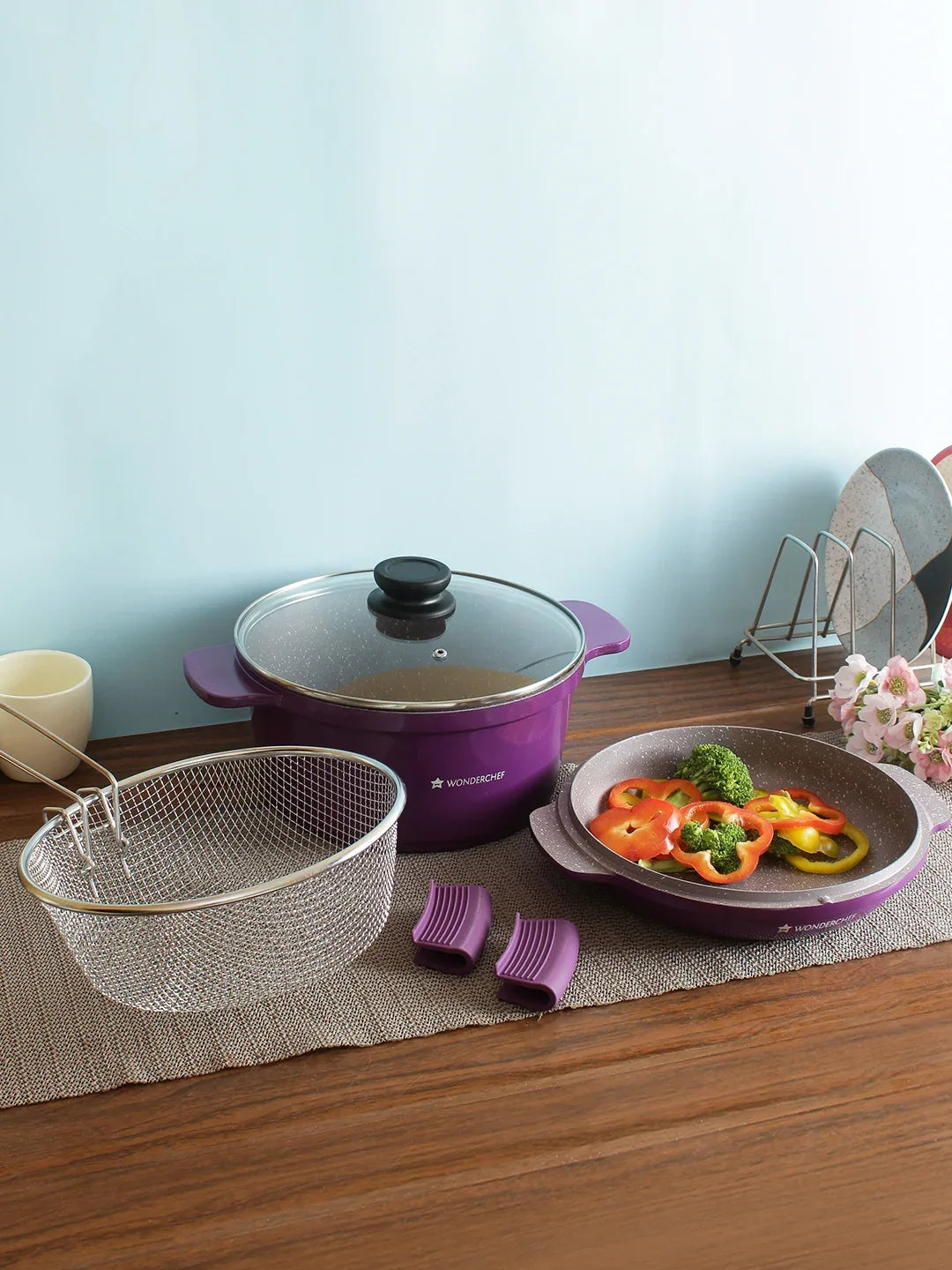 Sanjeev Kapoor Wilson & Mary Die-Cast Aluminium Non Stick Cookware 5Pc ...