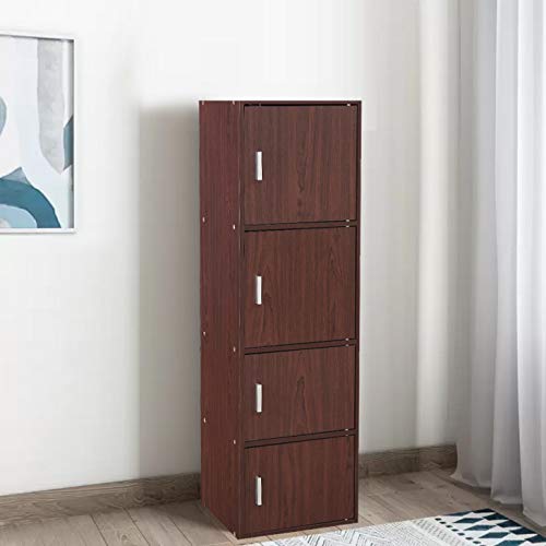 Buy Albert Engineered Wood 4 Tier Cabinet in Cherry Brown Colour Online ...