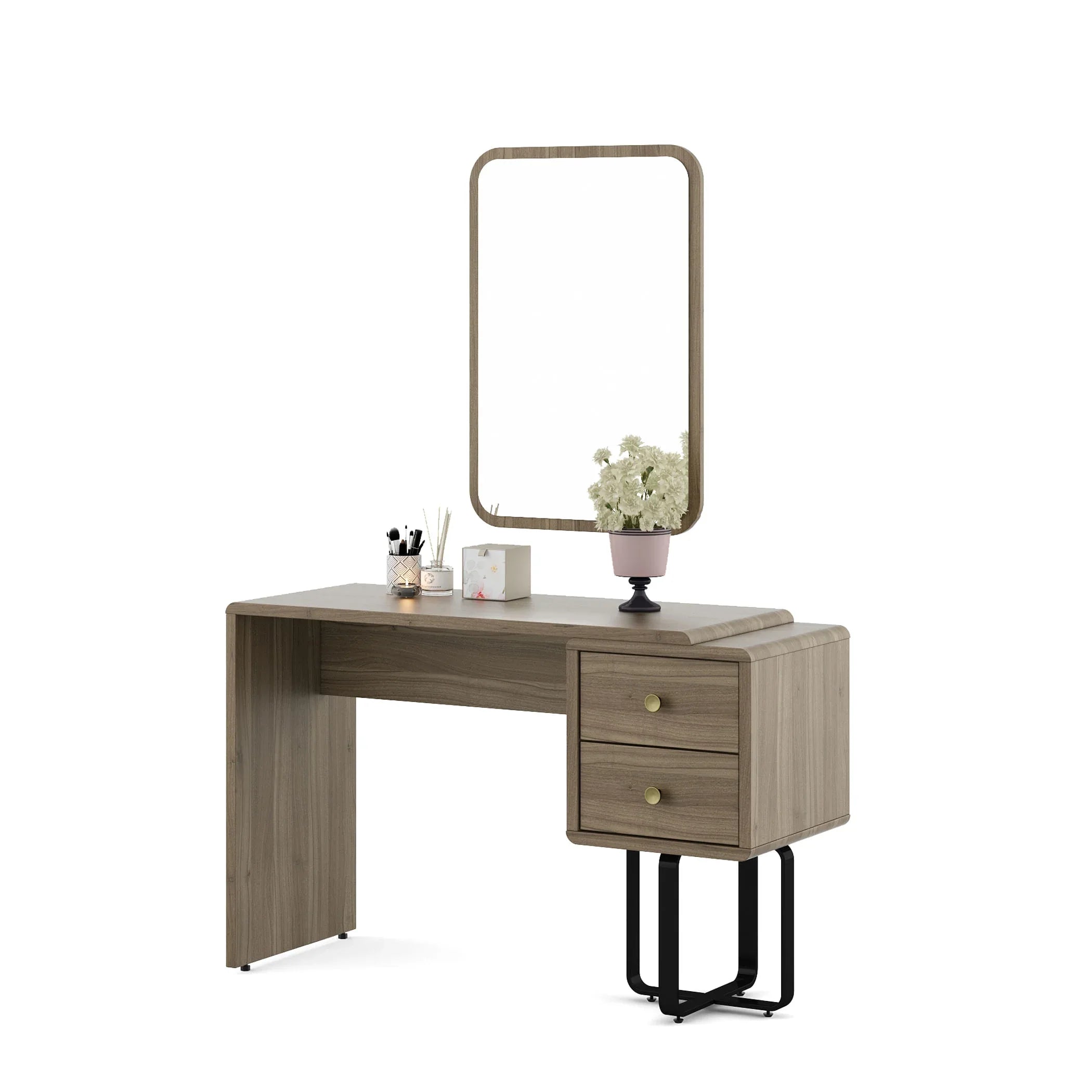 Freya Engineered Wood Dressing Table in Natural Teak Colour – HomeTown
